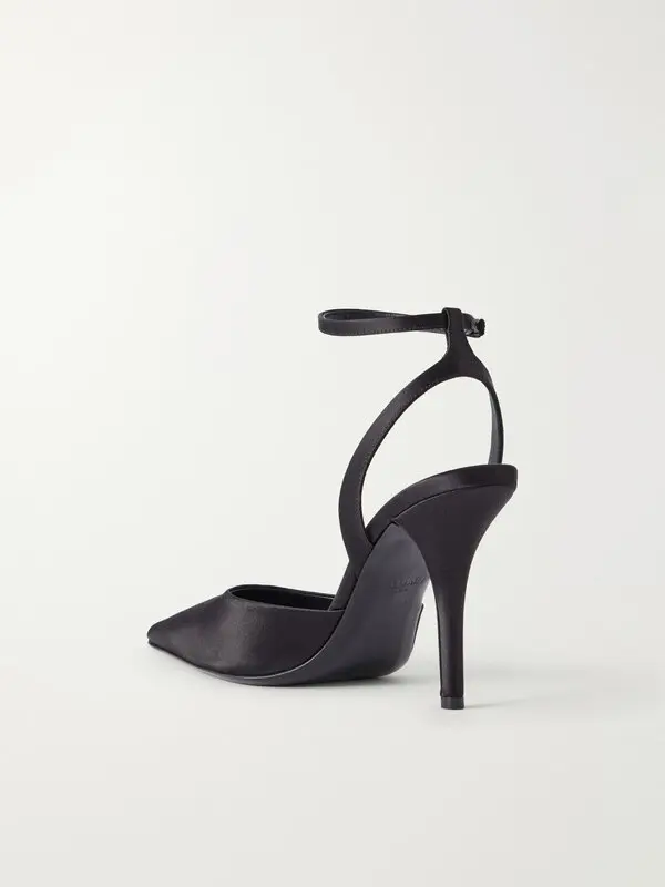 Balmain 100 Embellished Satin Pumps