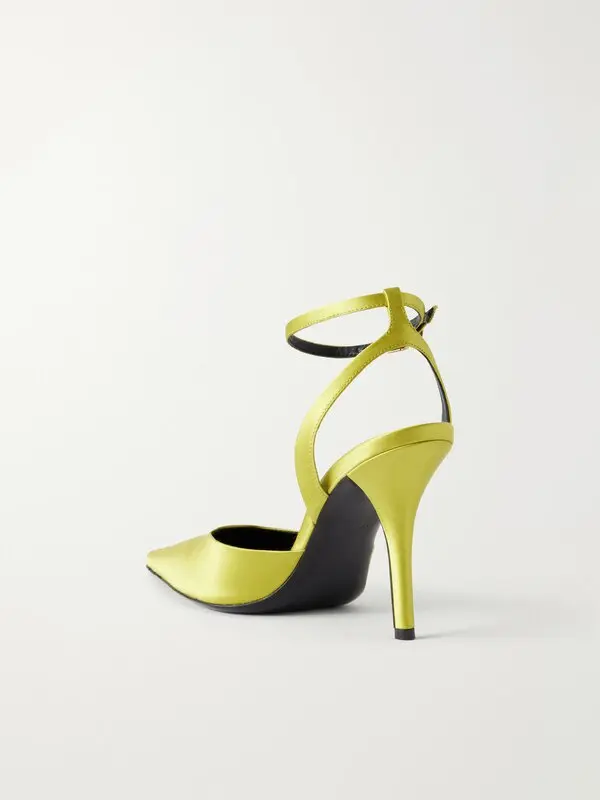 Balmain 100 Embellished Satin Pumps