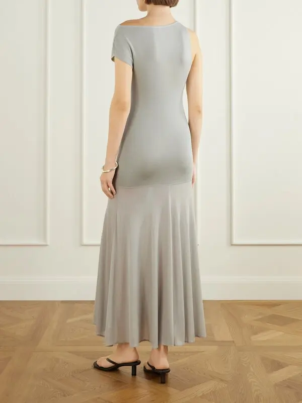 ST. AGNI Ribbed Tencel™ Lyocell-blend Jersey Maxi Dress