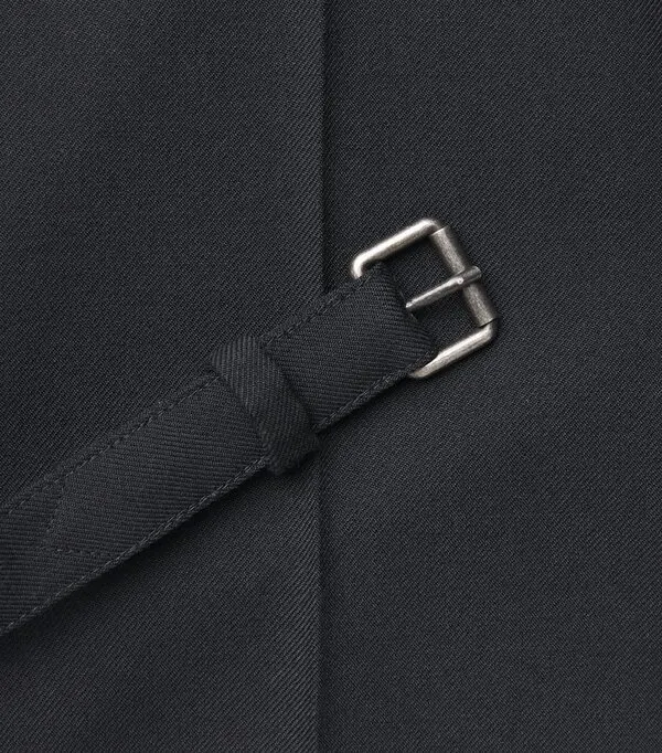 Dries Van Noten Folded Waist Straight Leg Trousers - Black