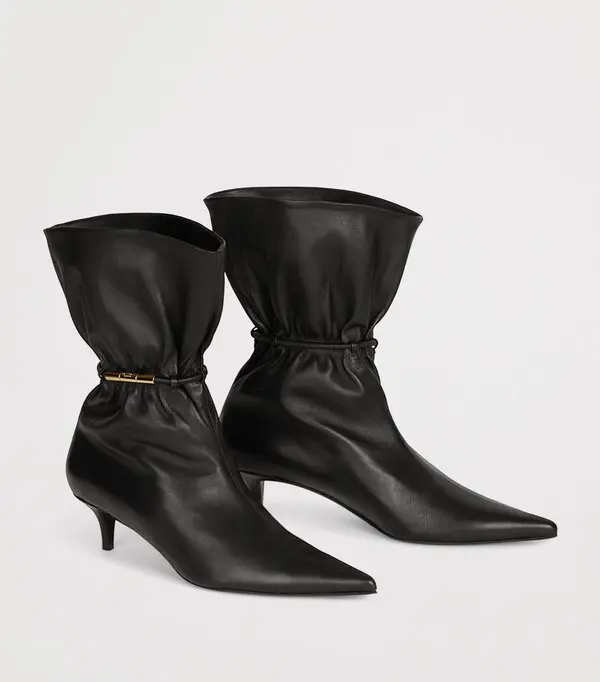 Balmain Lambskin Sphynx Ankle Boots