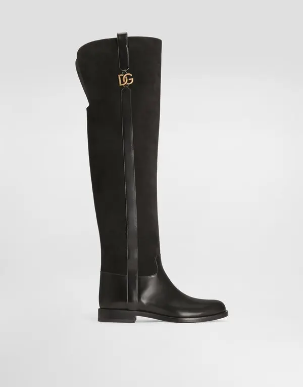Dolce & Gabbana Knee High Riding Boots - Black