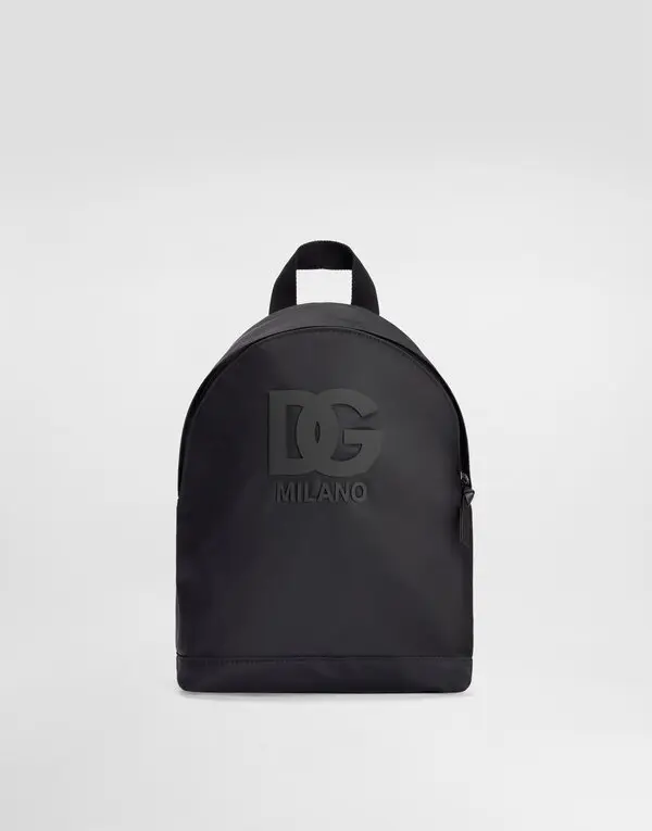 Dolce & Gabbana Nylon Backpack With Logo - Black