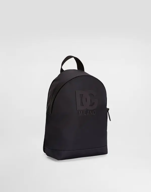 Dolce & Gabbana Nylon Backpack With Logo - Blue