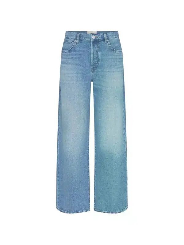FRAME Pixie Loose Faded Wide-leg Jeans