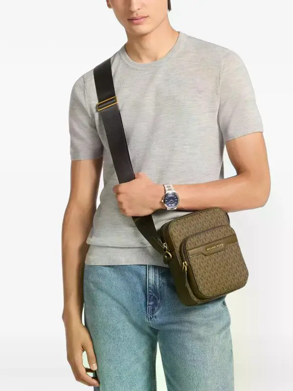Michael Kors Hudson Mini Signature Logo Flight Bag