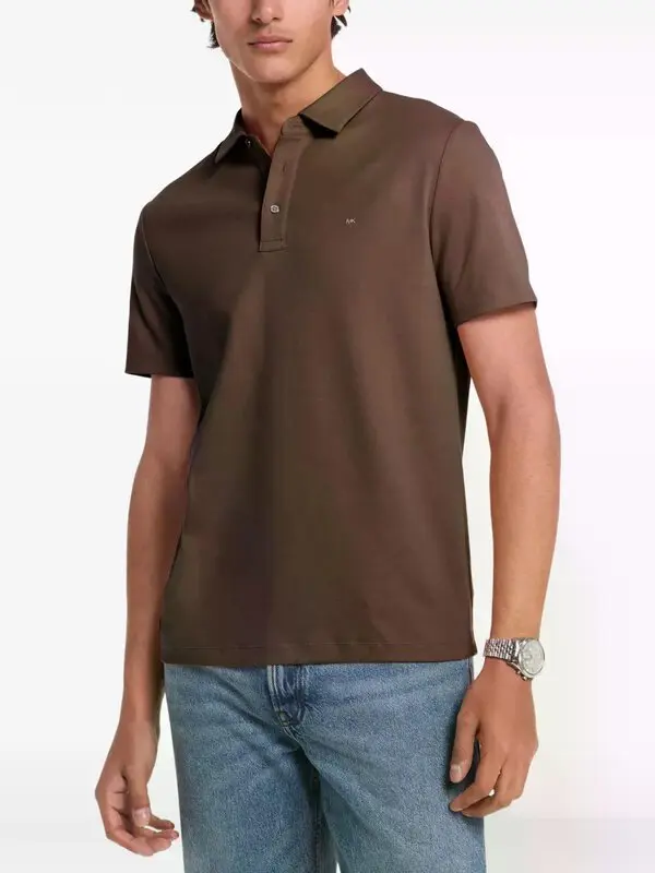 Michael Kors Embroidered-logo Cotton Polo Shirt