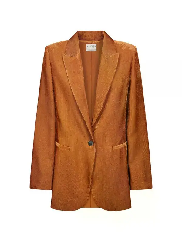 FORTE_FORTE Ribbed-knit Blazer Jacket