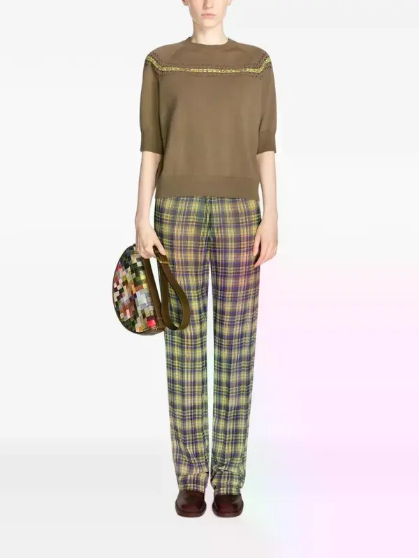 Dries Van Noten Embroidered Wool Sweater - Neutrals