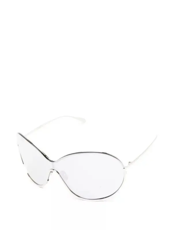 AZZEDINE ALAIA Tone Oversize Frame Sunglasses - Silver