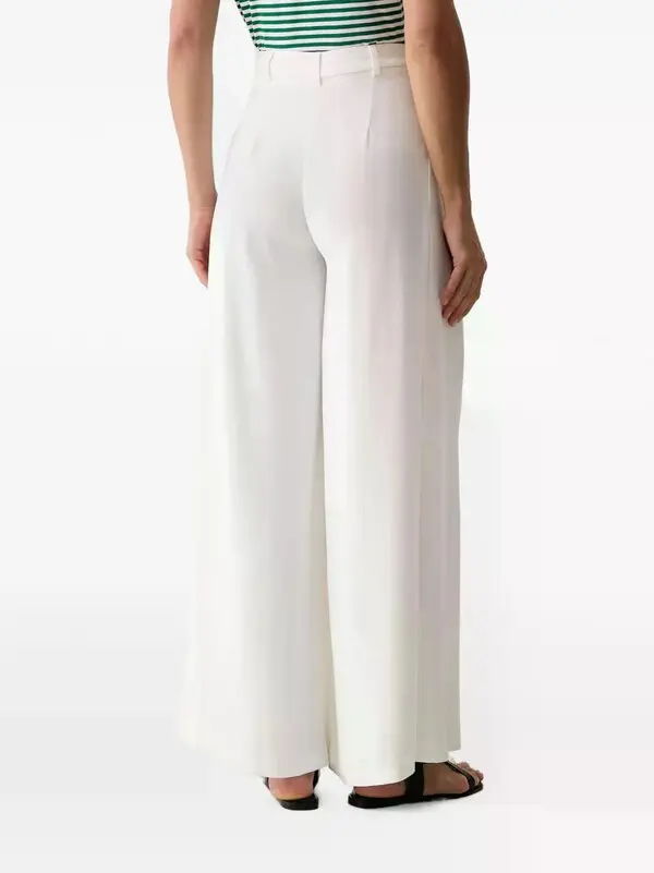 MORGAN Pleated Side-slit Palazzo Pants