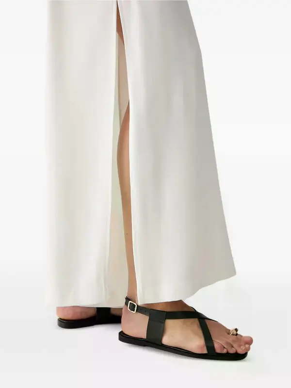 MORGAN Pleated Side-slit Palazzo Pants