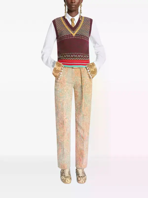 Dries Van Noten Fitted Cashmere Top - Red