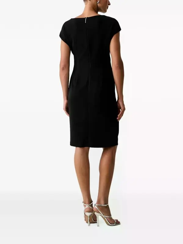 Joseph Ribkoff Draped Midi Dress With Rhinestone Trim