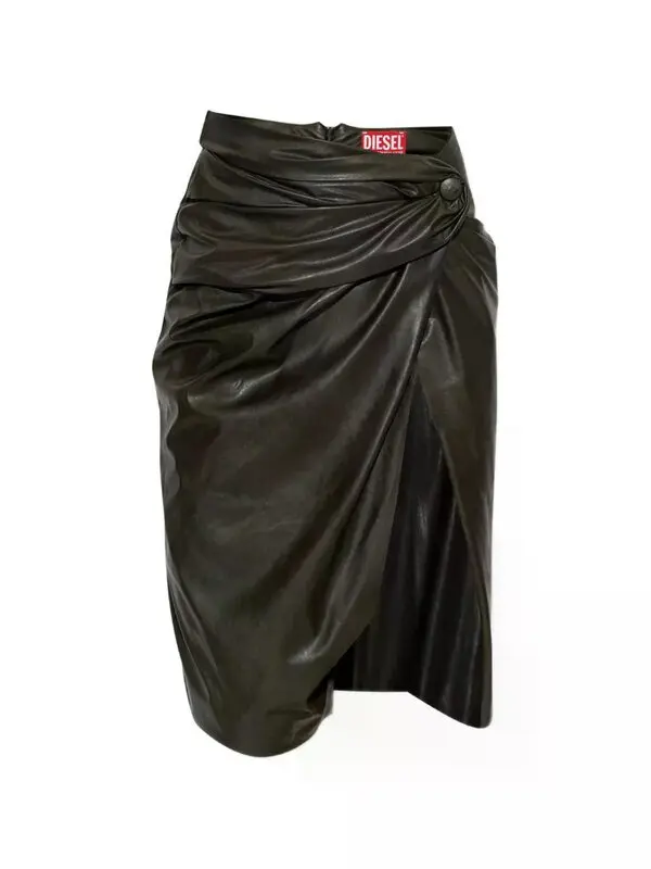 DIESEL® Draped Pencil Skirt With Split - Green
