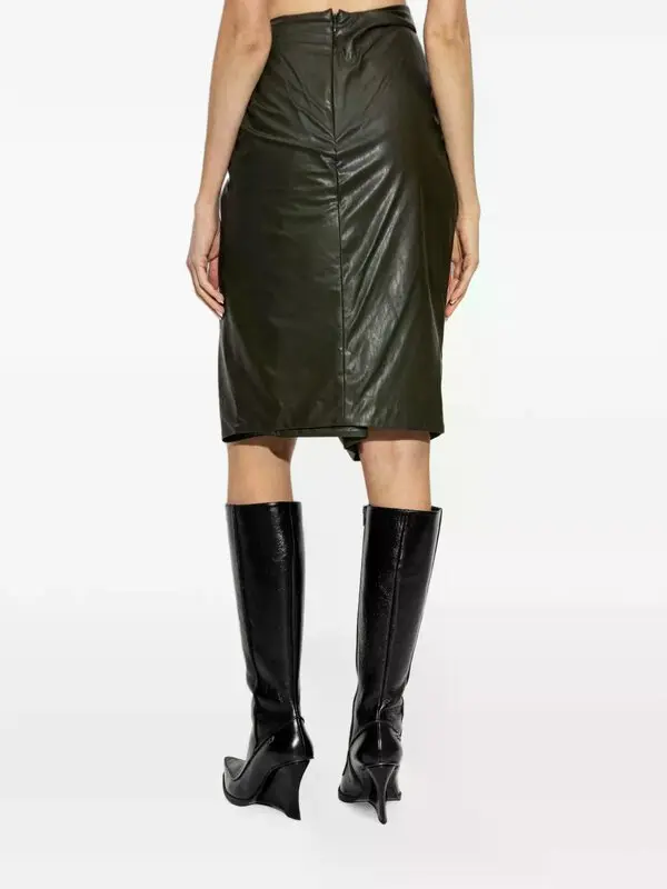 DIESEL® Draped Pencil Skirt With Split