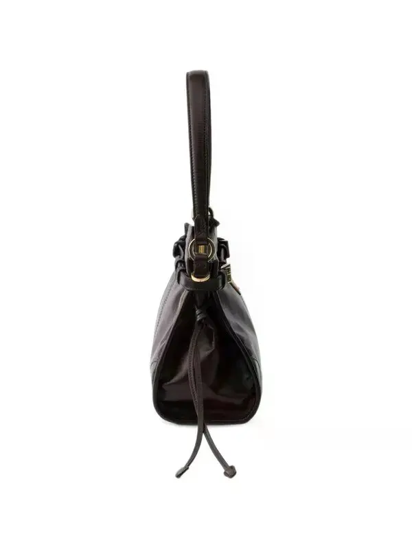 Prada Buckle-detail Leather Shoulder Bag - Brown