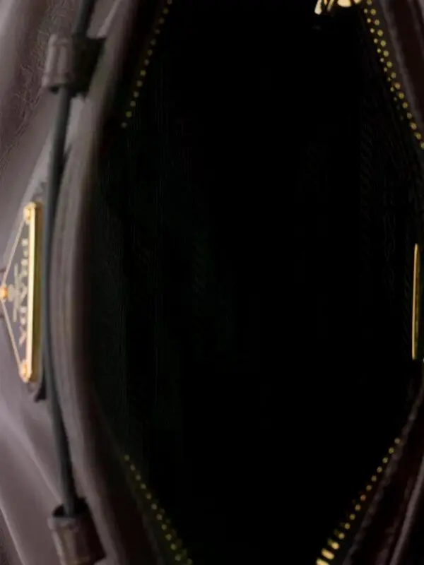 Prada Buckle-detail Leather Shoulder Bag - Brown