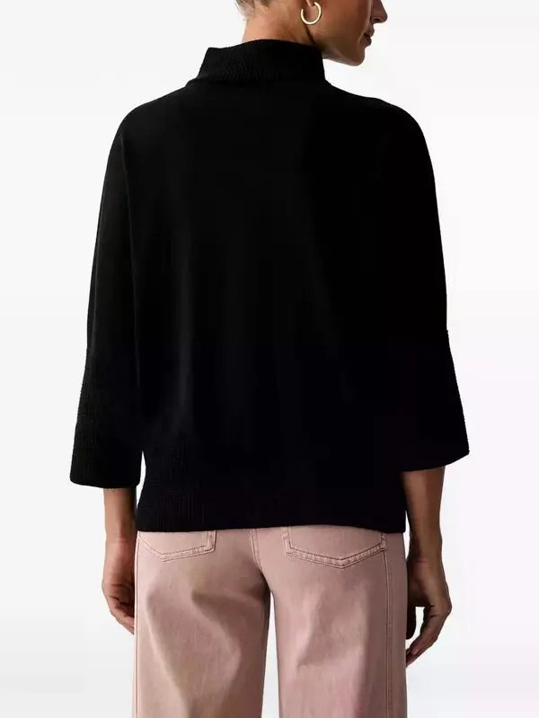 Joseph Ribkoff Waffle-knit Quarter-zip Sweater