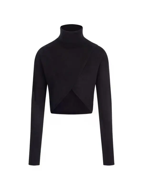 Le Kasha Arrone Crossover Cropped Sweater