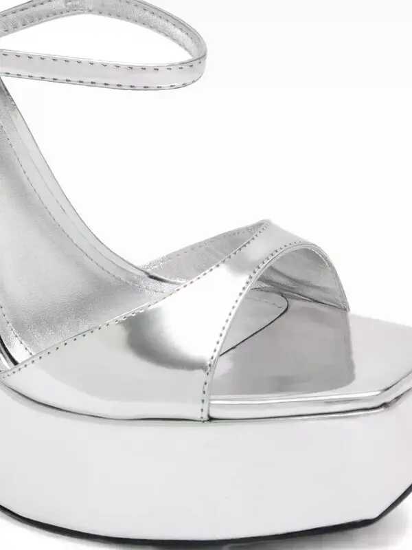 Schutz Metallic Platform Sandals