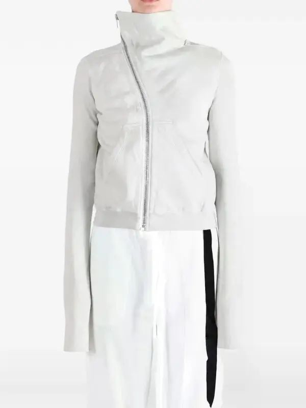 Rick Owens Asymmetric-zip Sweatshirt - Neutrals