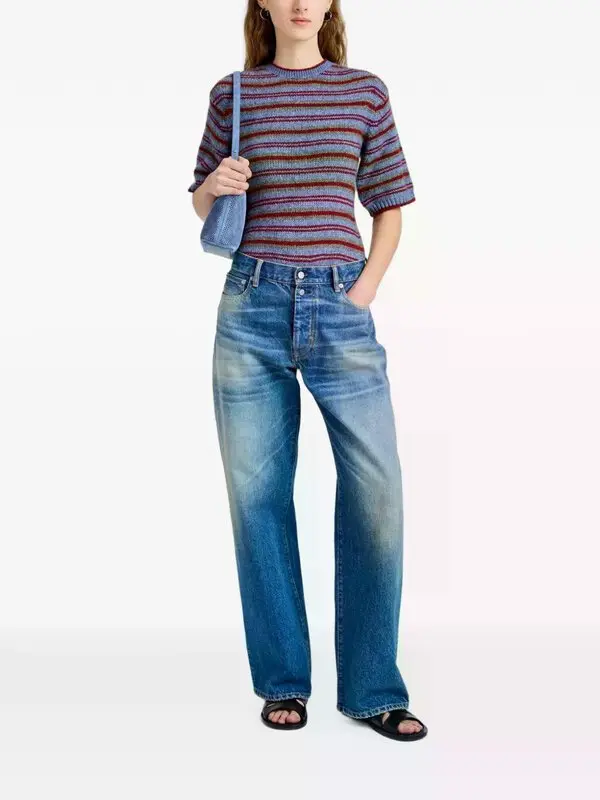 Proenza Schouler White Label Striped Crew Neck Sweater