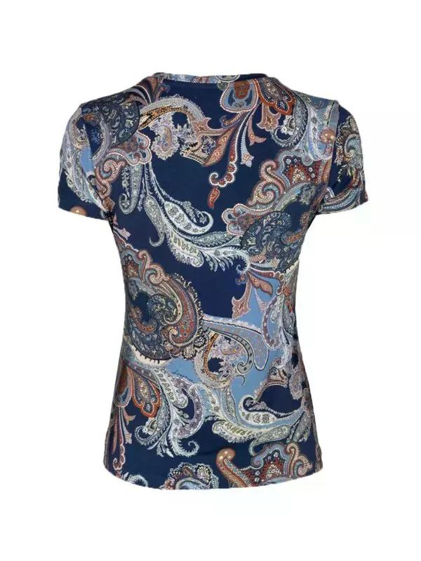 L'Agence Paisley Print T-shirt