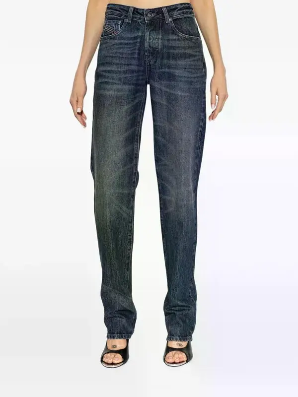 DIESEL® D-heel-fsj1 Washed-effect Logo-patch Jeans
