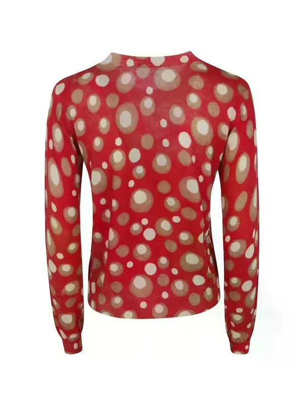 IN BED WITH YOU Polka-dot Print Cardigan - Red