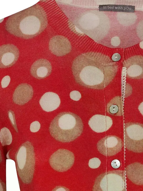 IN BED WITH YOU Polka-dot Print Cardigan