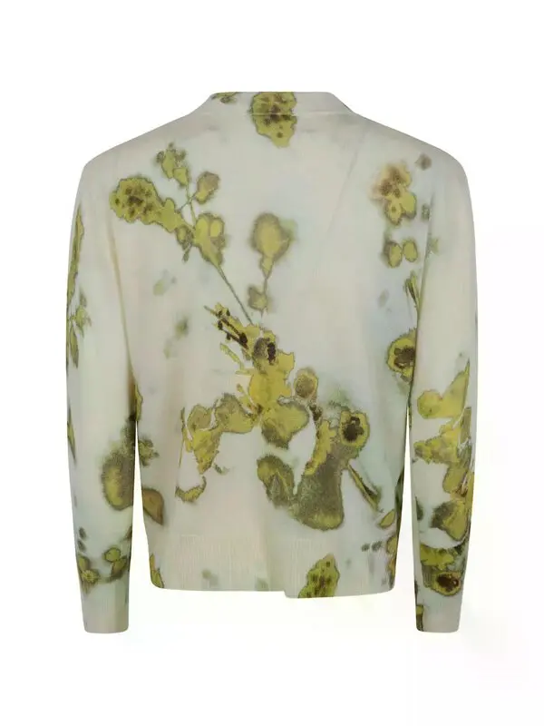 IN BED WITH YOU Floral-print Wool Cardigan