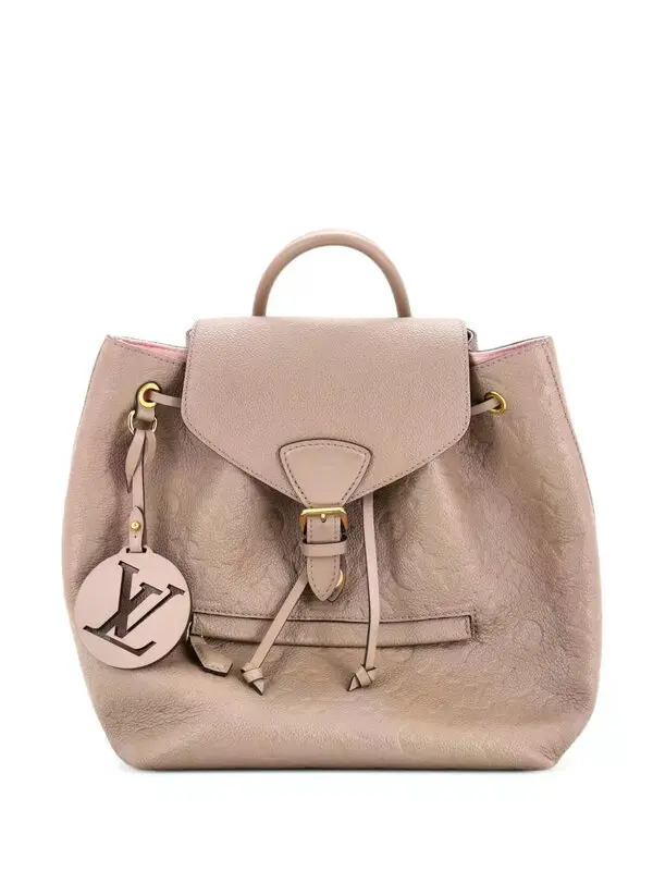 LOUIS VUITTON Montsouris Nm Monogram Empreinte Leather Backpack Pm - Neutrals