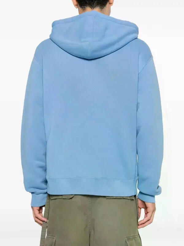 JW Anderson Logo-embroidered Zip-up Hoodie - Blue