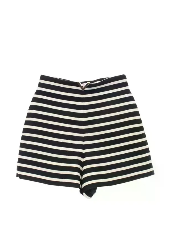 Valentino Garavani 2010s Vlogo Striped Mini Shorts