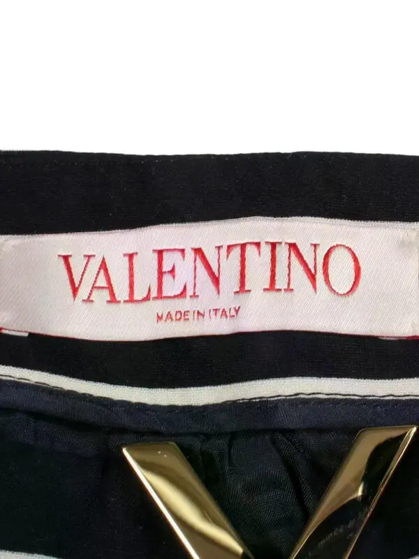Valentino Garavani 2010s Vlogo Striped Mini Shorts