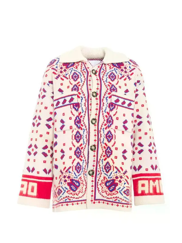 Giada Benincasa Fair Isle-knit Button-up Cardigan - Neutrals
