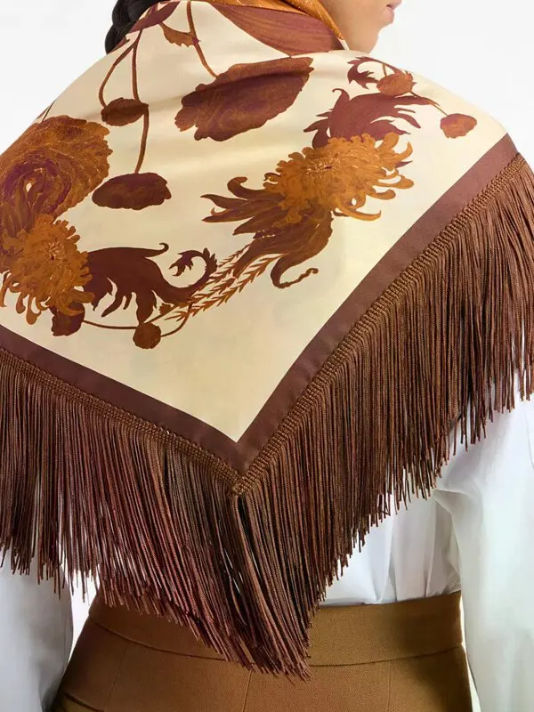 La DoubleJ Reversible Fringe Foulard 90