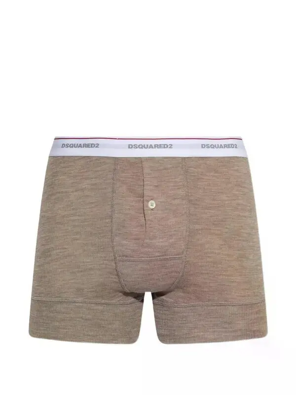 Dsquared2 Logo-waistband Button-detail Boxers - Neutrals