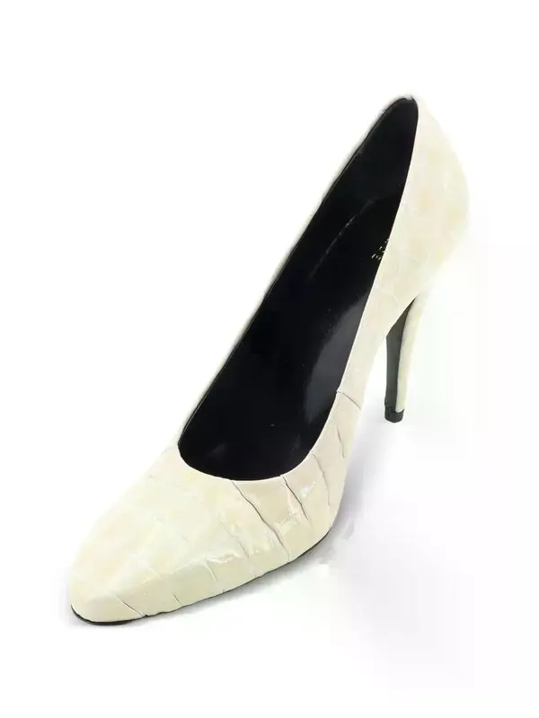 JUDE Jerry Croc-effect Stiletto Pumps - Neutrals
