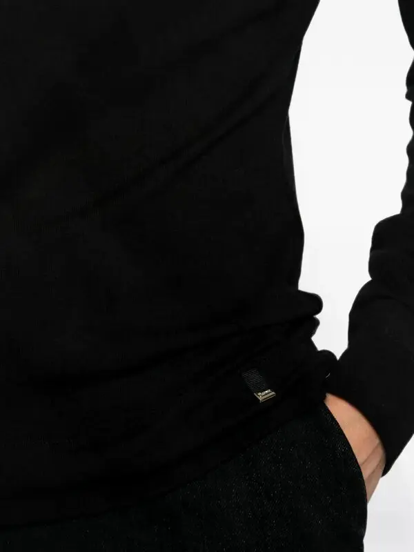 Herno Crew Neck Long Sleeve Fine Knit Sweater
