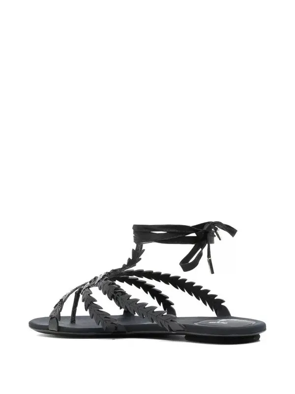 Emilio Pucci Leather Ankle-tie Sandals