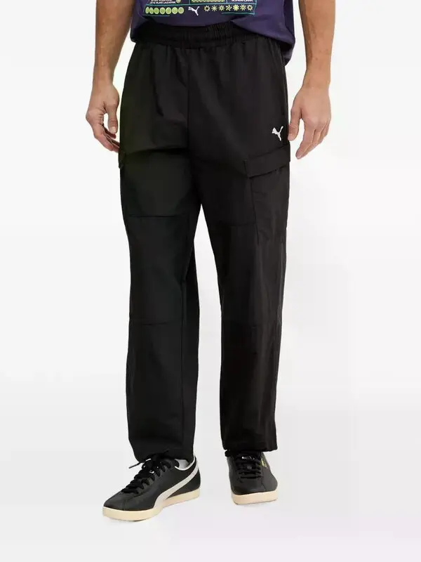 PUMA Logo-embroidered Cargo Pants - Black