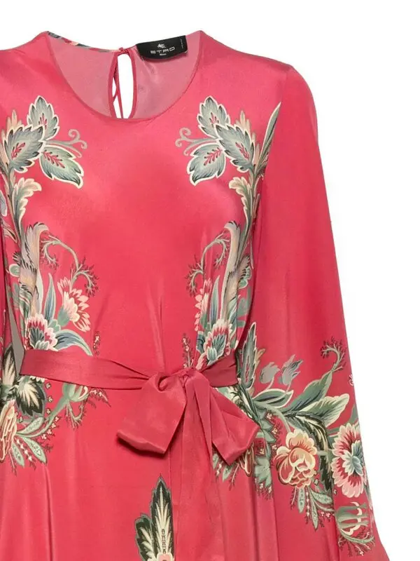 Etro Printed Belted Maxi Dress