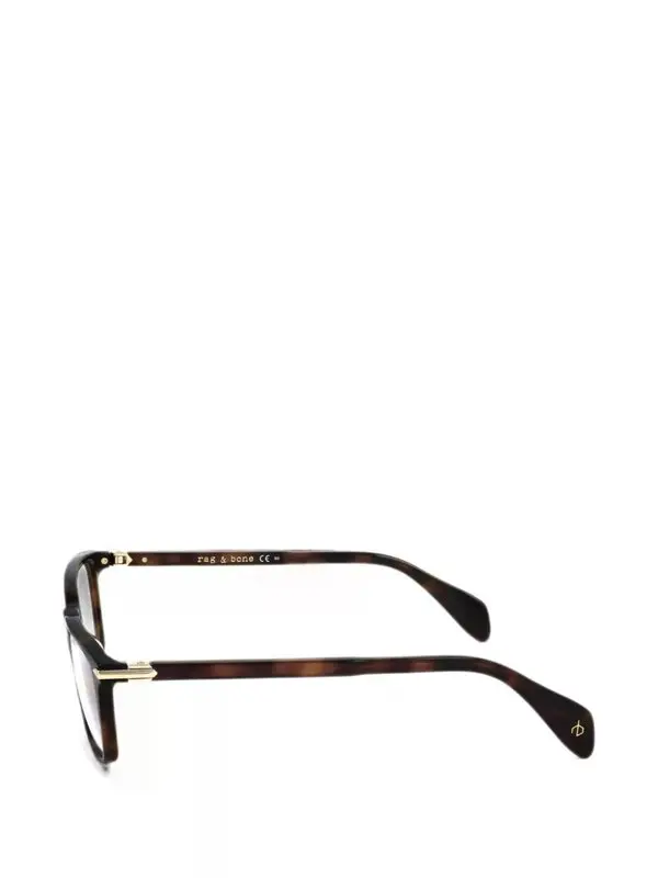 Rag & Bone Tortoiseshell-effect Rectangle-frame Glasses