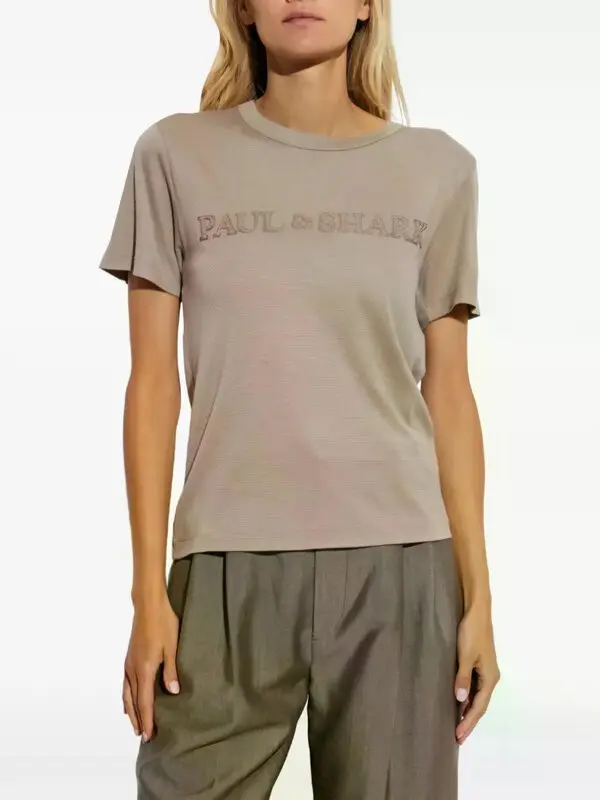 Paul & Shark Logo Embroidered T-shirt