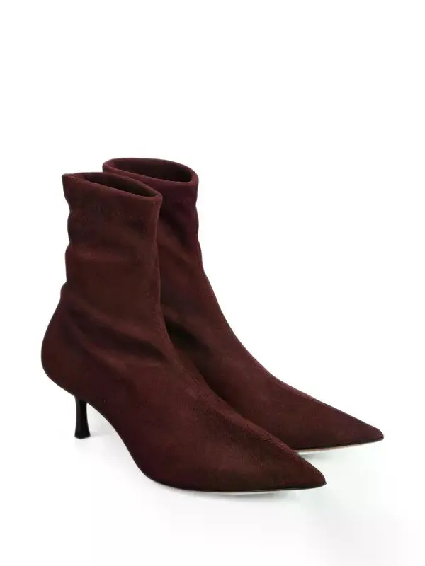 CASTAGNA Selene Pointed-toe Ankle Boots - Red