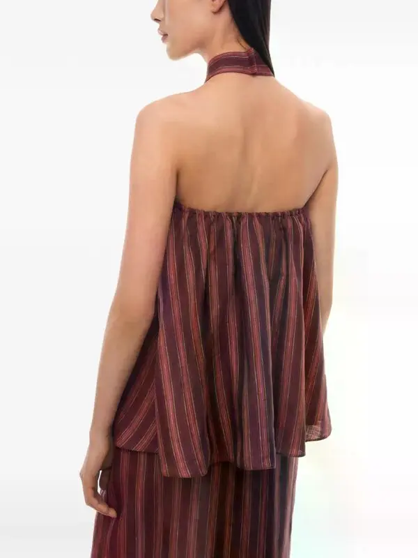 12 STOREEZ Sorbet Striped Halterneck Top