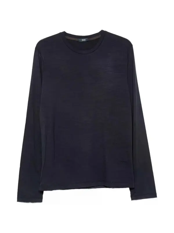 Herno Long-sleeve Wool T-shirt - Blue