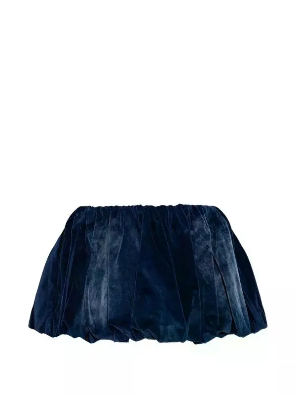 DIESEL® Velvet-effect Bubble Mini Skirt - Blue